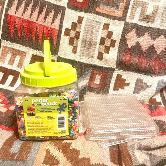 perler beads | Office | 000 Perler Beads With 4 Pegboards Diy Arts ...